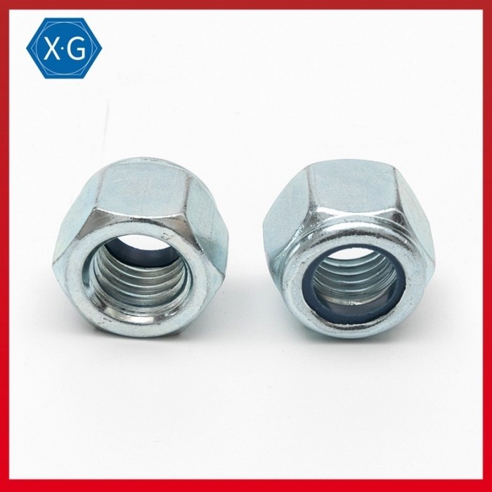 Metric DIN982 Nylon Insert Flange Lock Nut Zinc Plated Grade 8 Hex ...