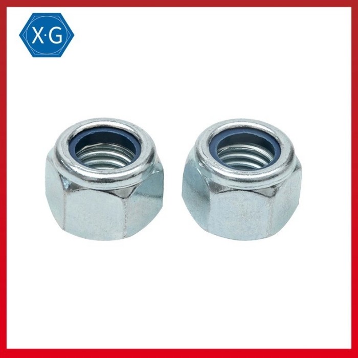 Metric DIN982 Nylon Insert Flange Lock Nut Zinc Plated Grade 8 Hex ...