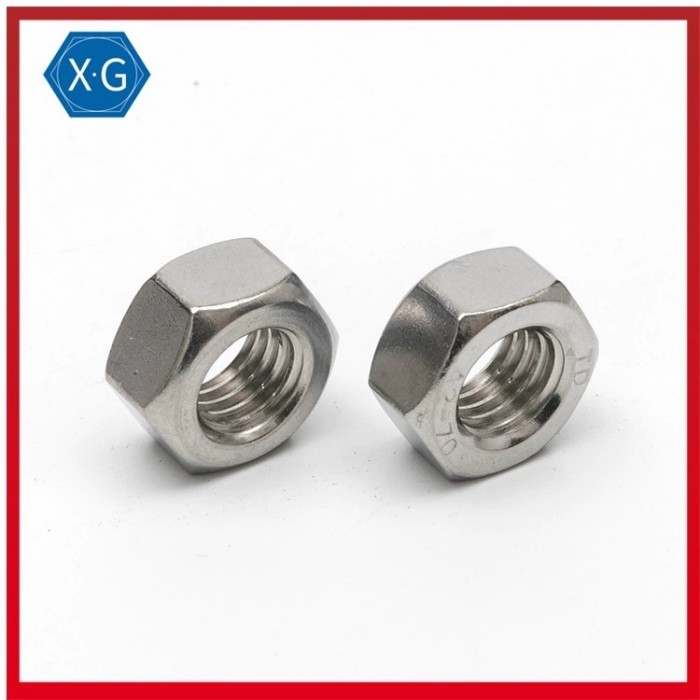 M3 M4 M5 M6 M8 M10 SS304 Stainless Steel Hex Nuts DIN 934 A2 70