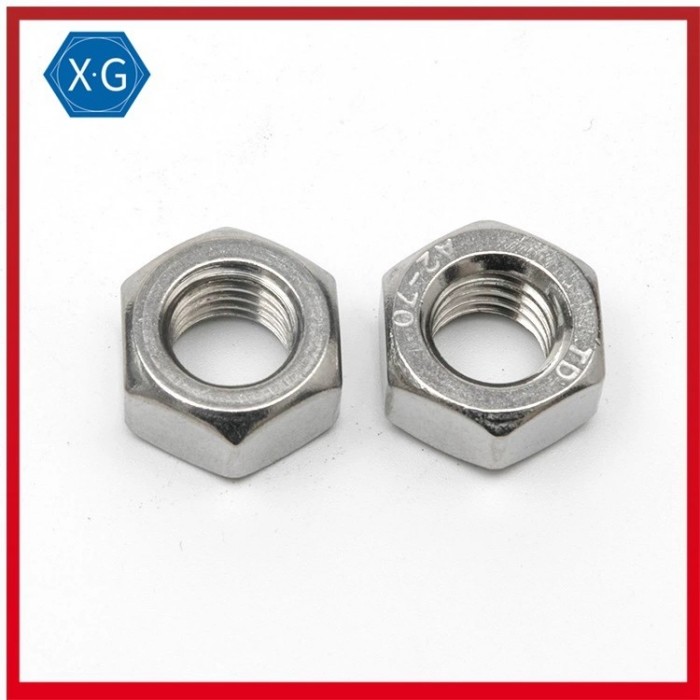 M3 M4 M5 M6 M8 M10 SS304 Stainless Steel Hex Nuts DIN 934 A2 70