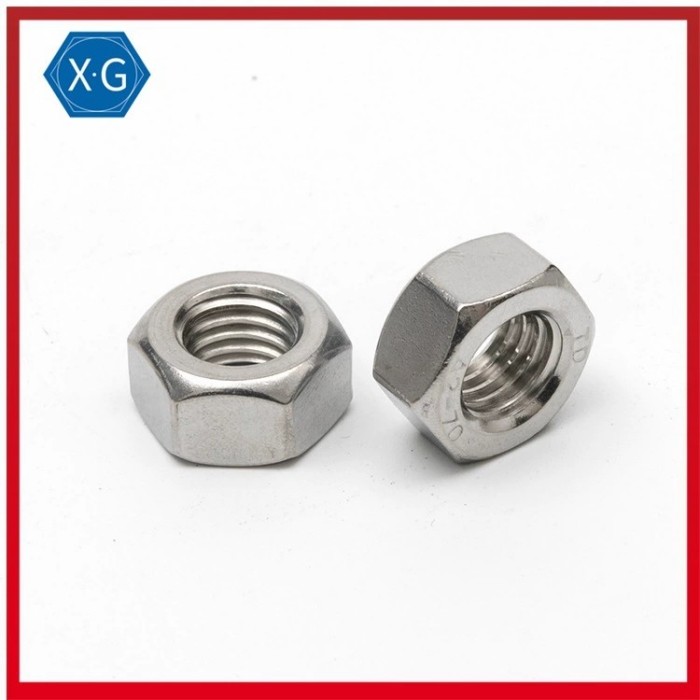 M3 M4 M5 M6 M8 M10 SS304 Stainless Steel Hex Nuts DIN 934 A2 70