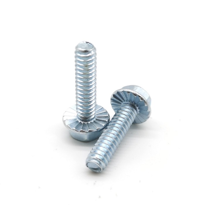 DIN 6921 Zinc Plated Bolts And Nuts Steel Hex Serrated Flanged Hex Head ...