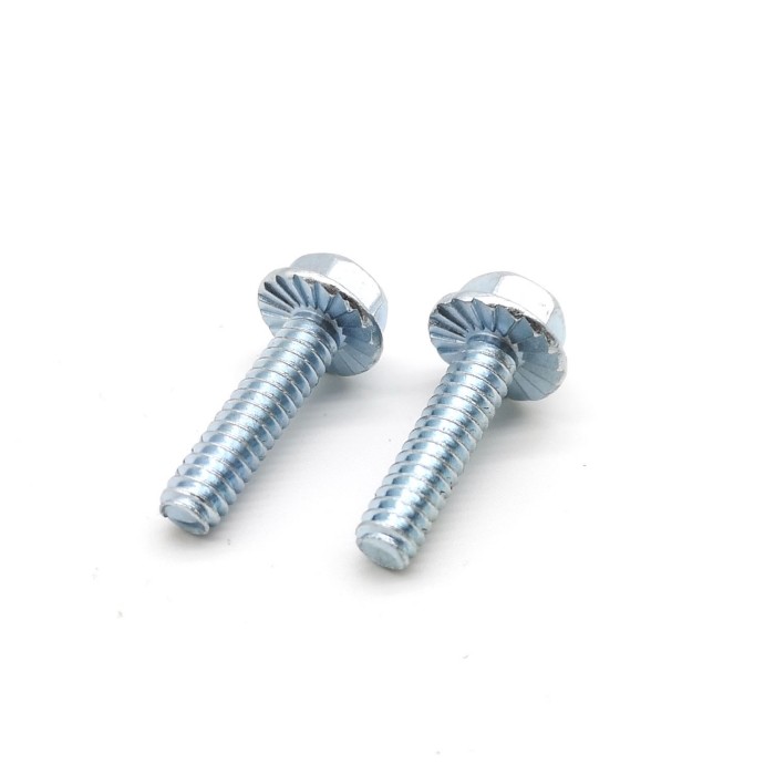 DIN 6921 Zinc Plated Bolts And Nuts Steel Hex Serrated Flanged Hex Head ...