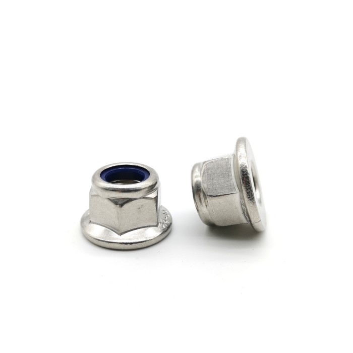 M12 Nylon Insert Lock Nuts DIN 6926 A4-80 316L Stainless Steel Hex Flange Nut