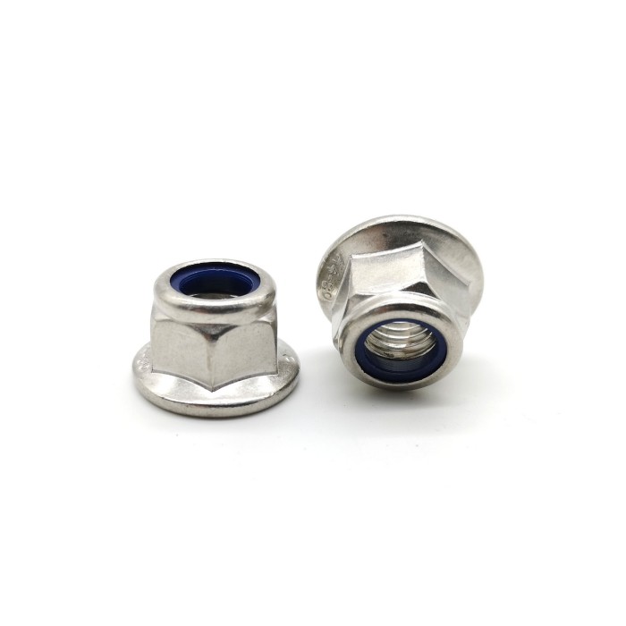 M12 Nylon Insert Lock Nuts DIN 6926 A4-80 316L Stainless Steel Hex Flange Nut