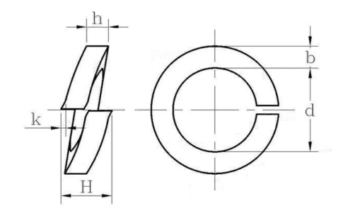 DIN 127B Blue White Zinc Plated Steel Washers Metric Split Lock Washers