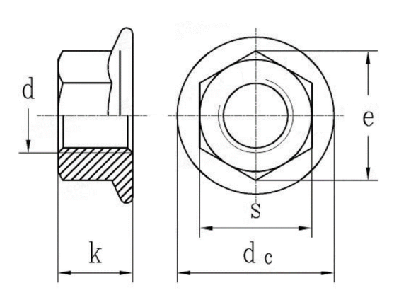 ISO4161 Metric Grade 8 Serrated Hex Flange Lock Nuts Geomet Steel